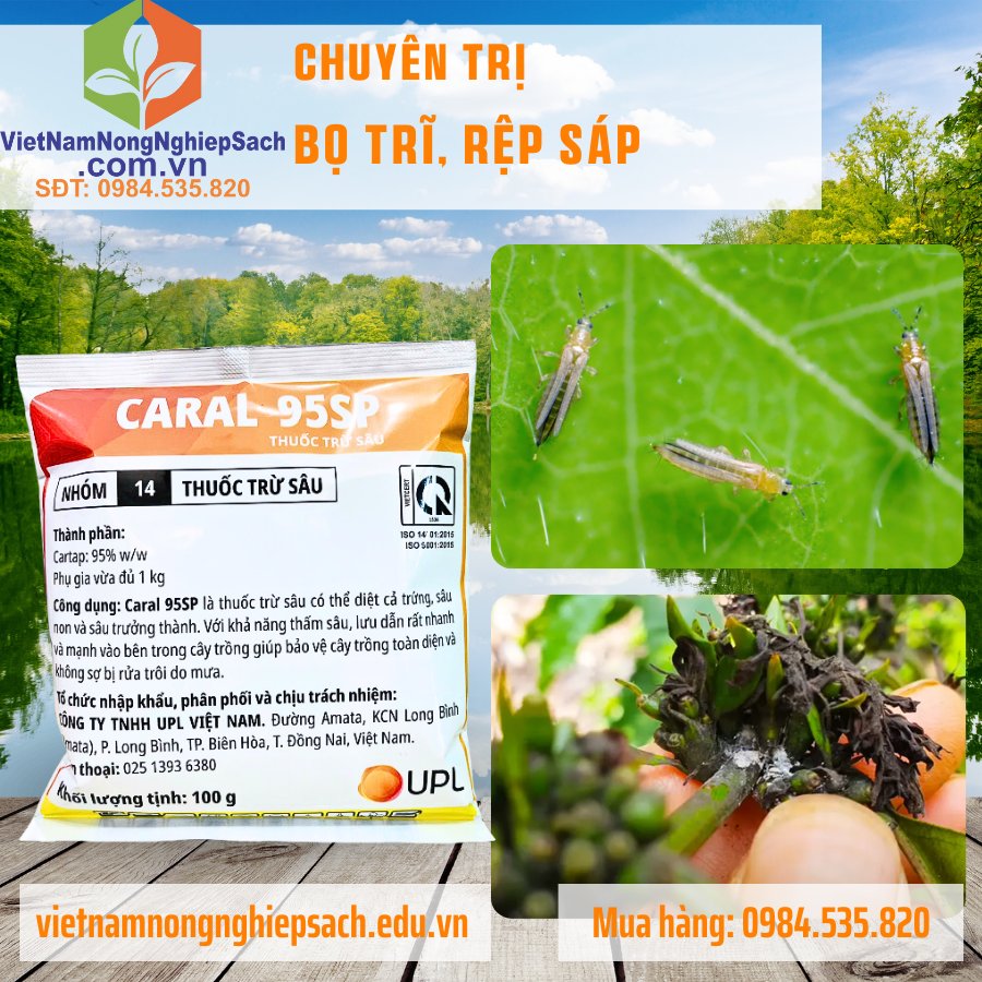 CARAL 95SP – THUỐC TRỪ SÂU ĐỤC THÂN, RẦY XANH, RỆP SÁP - VIỆT NAM NÔNG NGHIỆP SẠCH