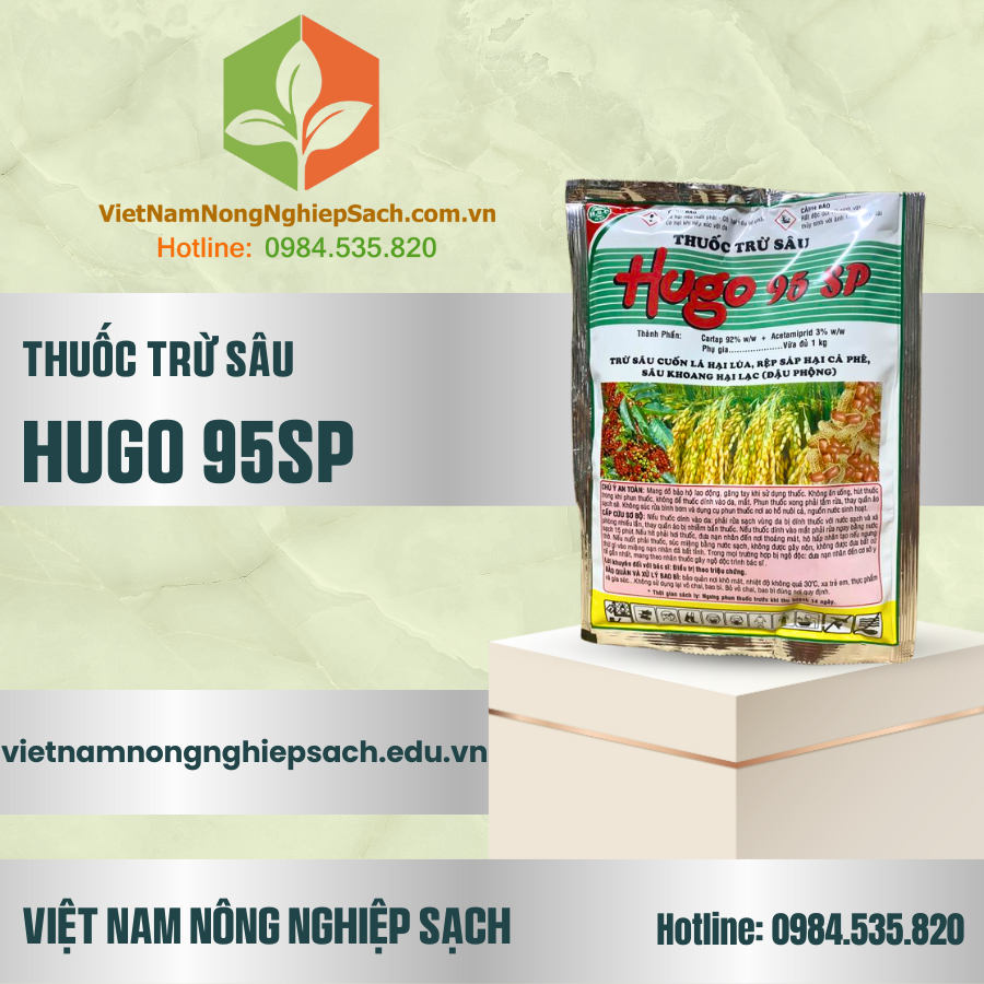 HUGO 95SP – THUỐC TRỪ SÂU CUỐN LÁ, RỆP SÁP, SÂU KHOANG