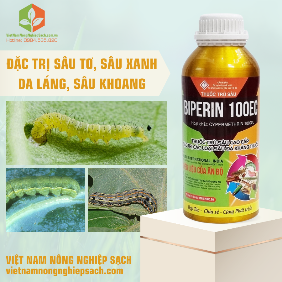 BIPERIN 100EC – THUỐC TRỪ SÂU TƠ, SÂU XANH, BỌ TRĨ